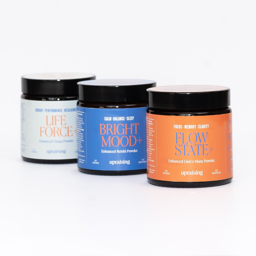 Mushroom Powders enhanced with Adaptogens and nootropics | Upraising